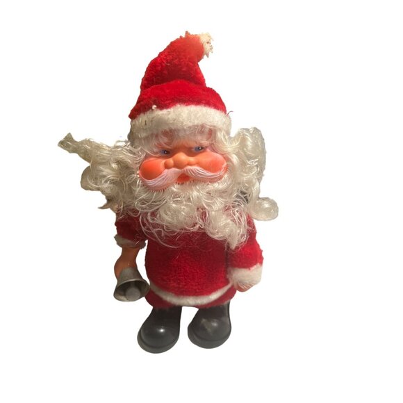 Holiday | Vintage Battery Operated Santa Claus Toy With Bell Moving ...